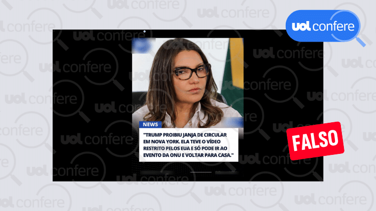 É falso que Trump tenha proibido Janja de circular por Nova York