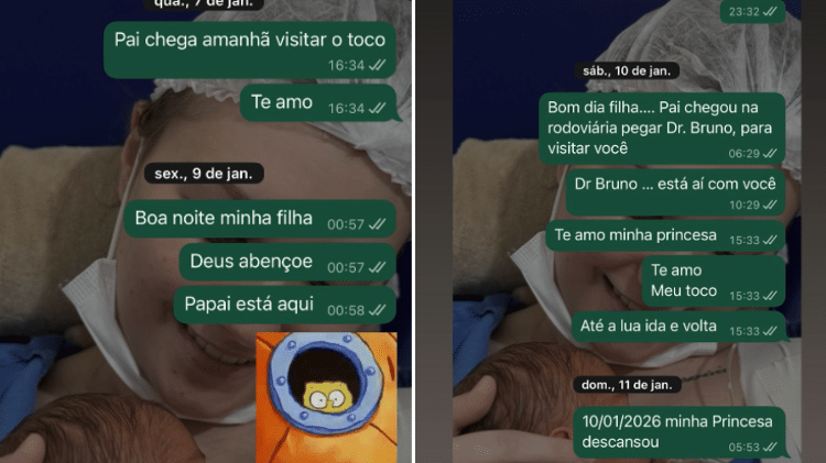 Pai da influenciadora Isabel Veloso mostra última mensagem enviada à filha