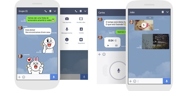 Conhece o maior concorrente do WhatsApp? Line tem muito mais recursos ...