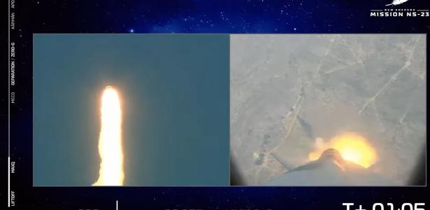 Foguete Blue Origin, de Jeff Bezos, explode no lançamento; veja vídeo