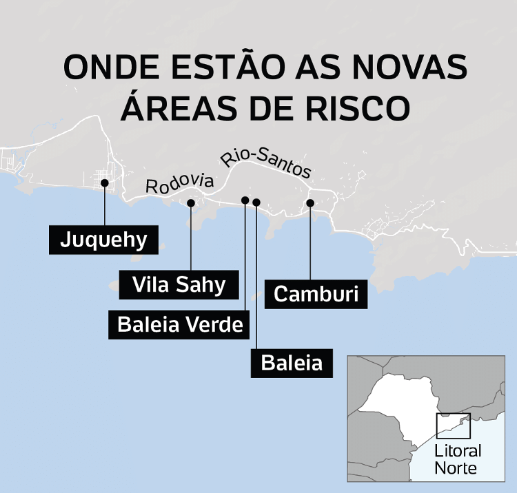 Um mês após tragédia, São Sebastião tem 5 novas áreas de risco