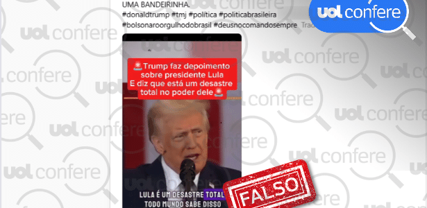 Vídeo em que Trump chama Lula de 'desastre total' foi criado por IA