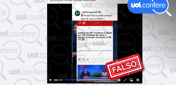 Golpe: é falso que Pablo Marçal esteja divulgando iPhone por R$ 177