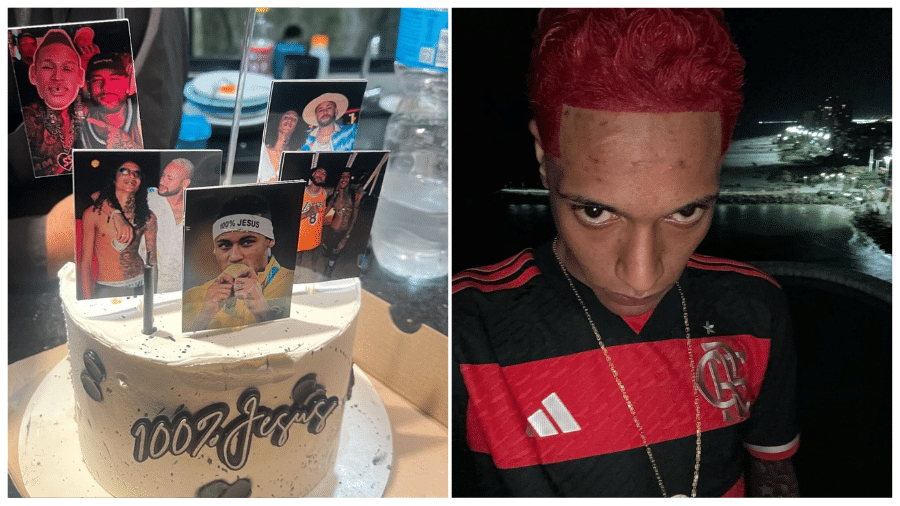 Oruam pinta cabelo e homenageia Neymar em seu aniversário