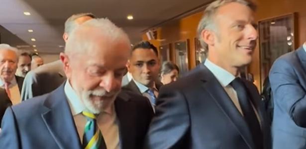 'Você é um guerreiro', diz Macron a Lula após discurso va ONU