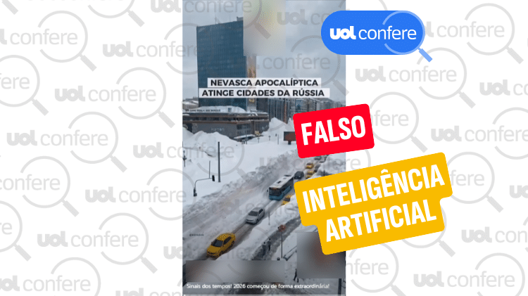Vídeo de 'nevasca apocalíptica' na Rússia é falso e foi criado por IA