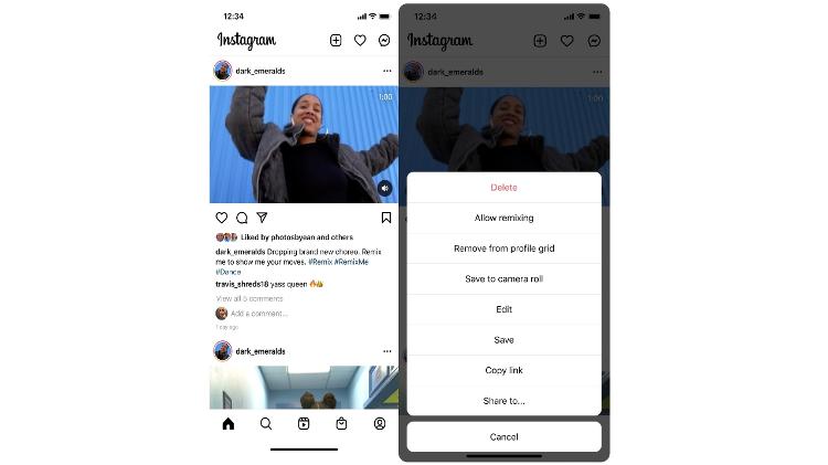 Instagram: Rede libera fazer Remix com Todos os Vídeos da Plataforma
