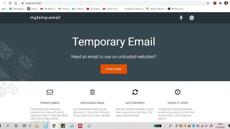 Email Temporário: Como Criar, Exemplos de Sites e O Que É