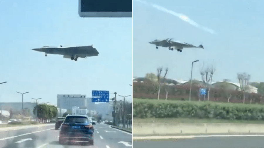 Sexta geração? Flagra mostra novo caça militar chinês pousando; veja