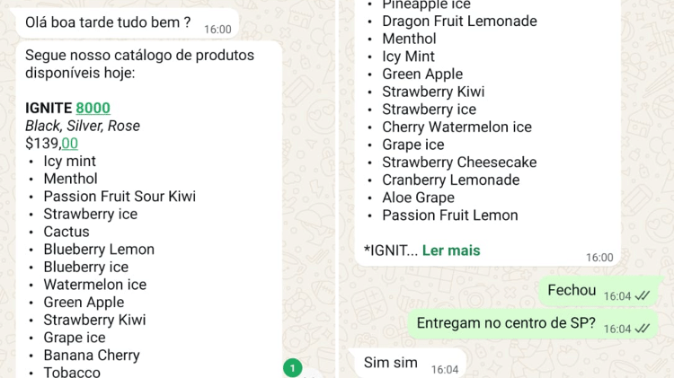'Pods Confiar': ilegais, vapes aparecem em menus de iFood e Rappi