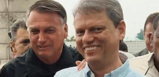 Ao lado de Bolsonaro, Tarcísio confirma presença em ato no Rio