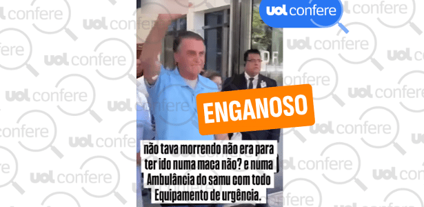Vídeo de Bolsonaro saindo de hospital é de 2025, e não atual