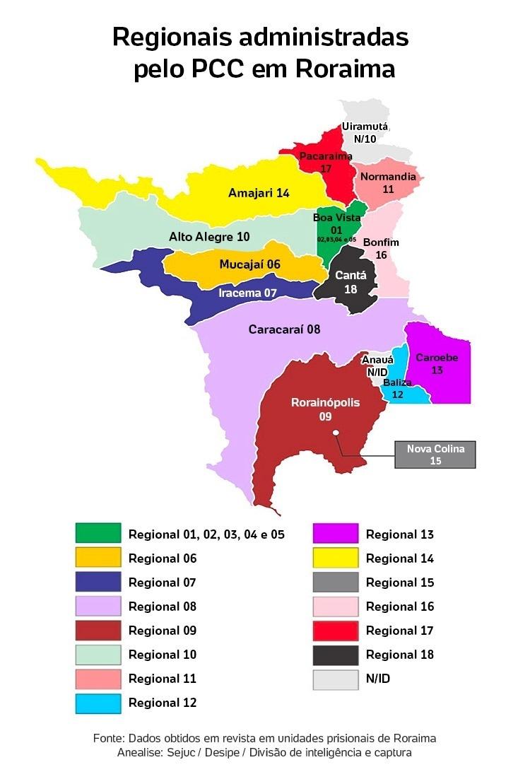 PCC divide Roraima em 19 regionais para controlar o tráfico de drogas ...