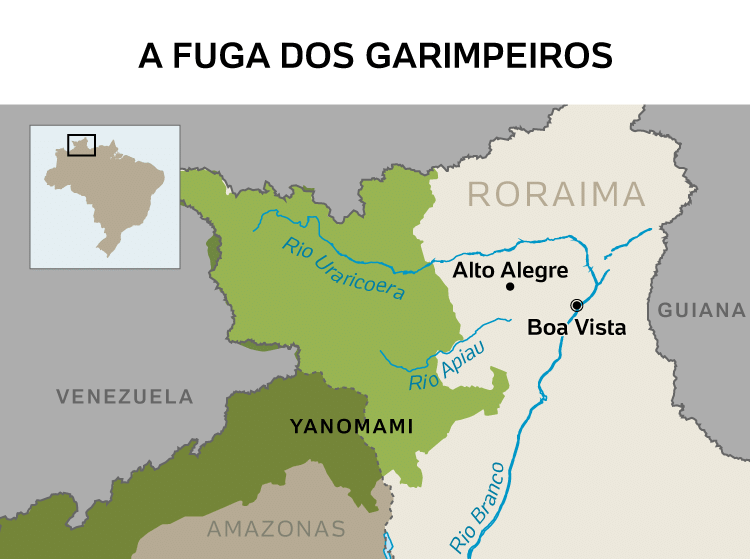 Garimpeiros escondem armas e ouro durante fuga de terra yanomami