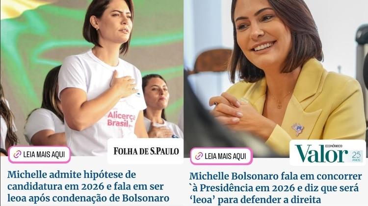 Michelle é discreta no Instagram pessoal e presidenciável no PL Mulher