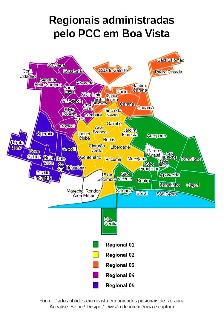 PCC divide Roraima em 19 regionais para controlar o tráfico de drogas ...