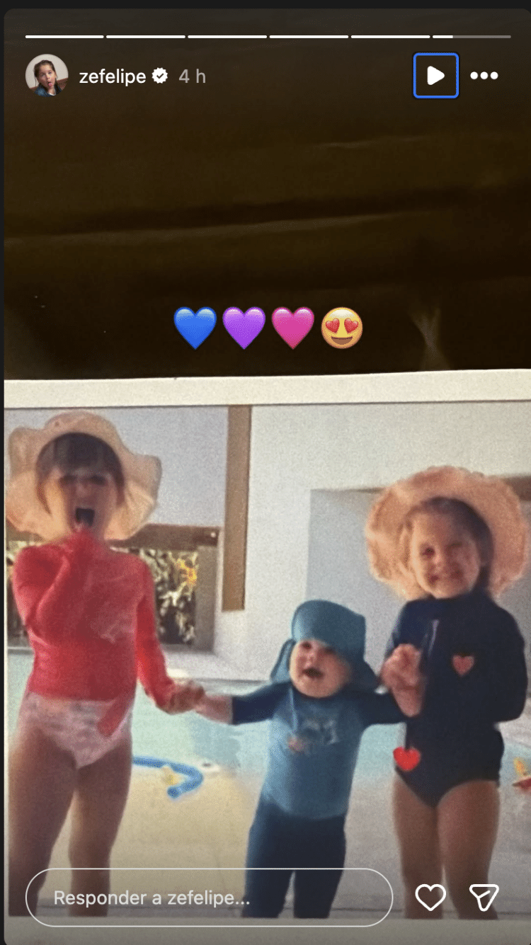 Zé Felipe: cantor compartilha foto dos filhos em casa de Vini Jr