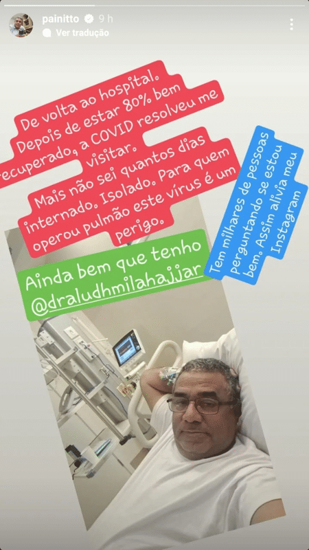 Após AVC e câncer, pai de Anitta pega covid e volta a ser internado