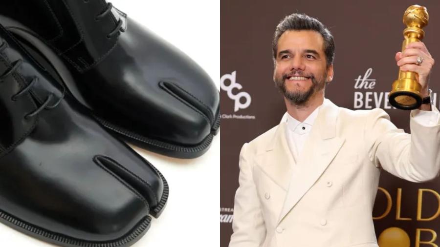 Sapato excêntrico de Wagner Moura no Globo de Ouro custa até R$ 17 mil