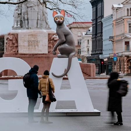 Gato de Flow vira ponto turístico durante campanha para o Oscar