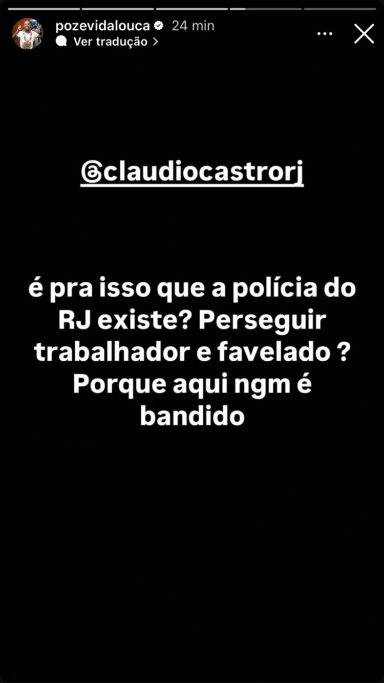 Mulher de Poze questiona governador