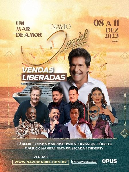Daniel anuncia navio temático com Fábio Jr., Maurício Manieri e mais ...