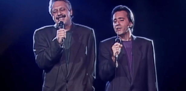 Tony Ramos e Antônio Fagundes celebram reencontro no 'Domingão'