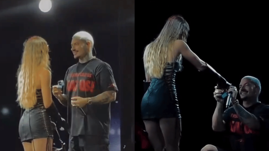 Filipe Ret surpreende e pede a namorada Agatha Sá em casamento