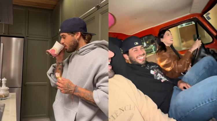 Zé Felipe posa com Ana Castela e usa moletom com fotos da cantora