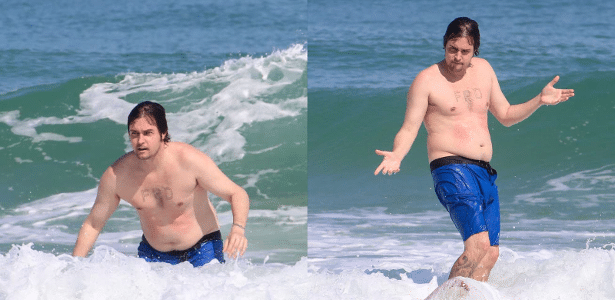 Felipe Dylon, galã dos anos 2000, mostra habilidades em ondas no Rio