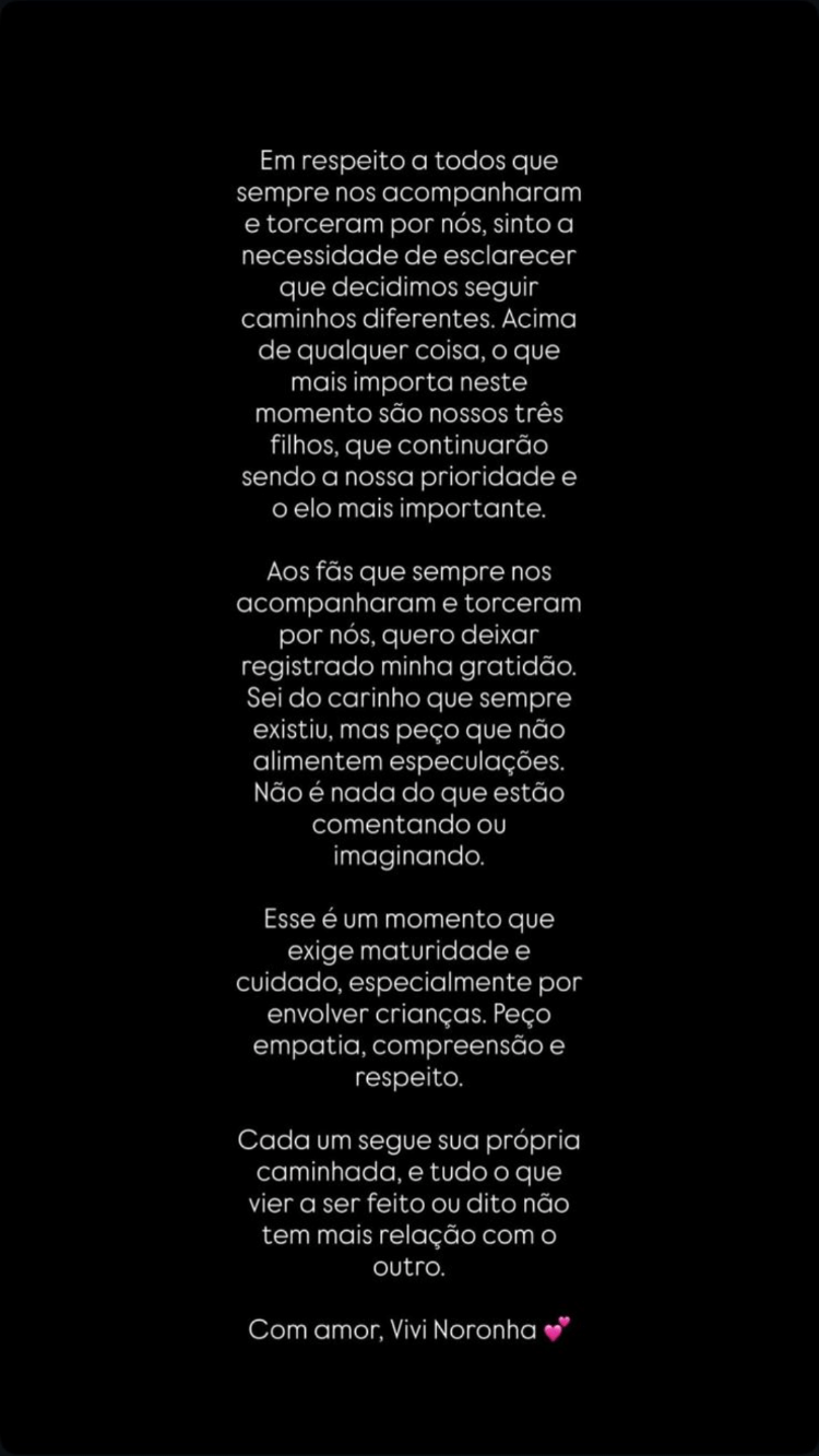 Vivi Noronha anuncia término com MC Poze