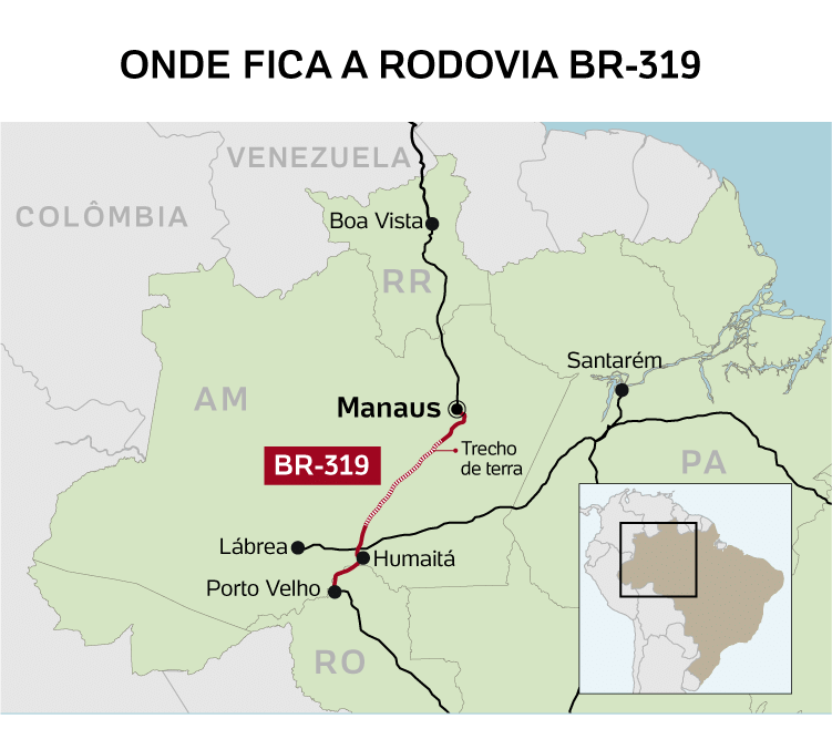 Reasfaltar única ligação rodoviária de Manaus com o país é esperança ...